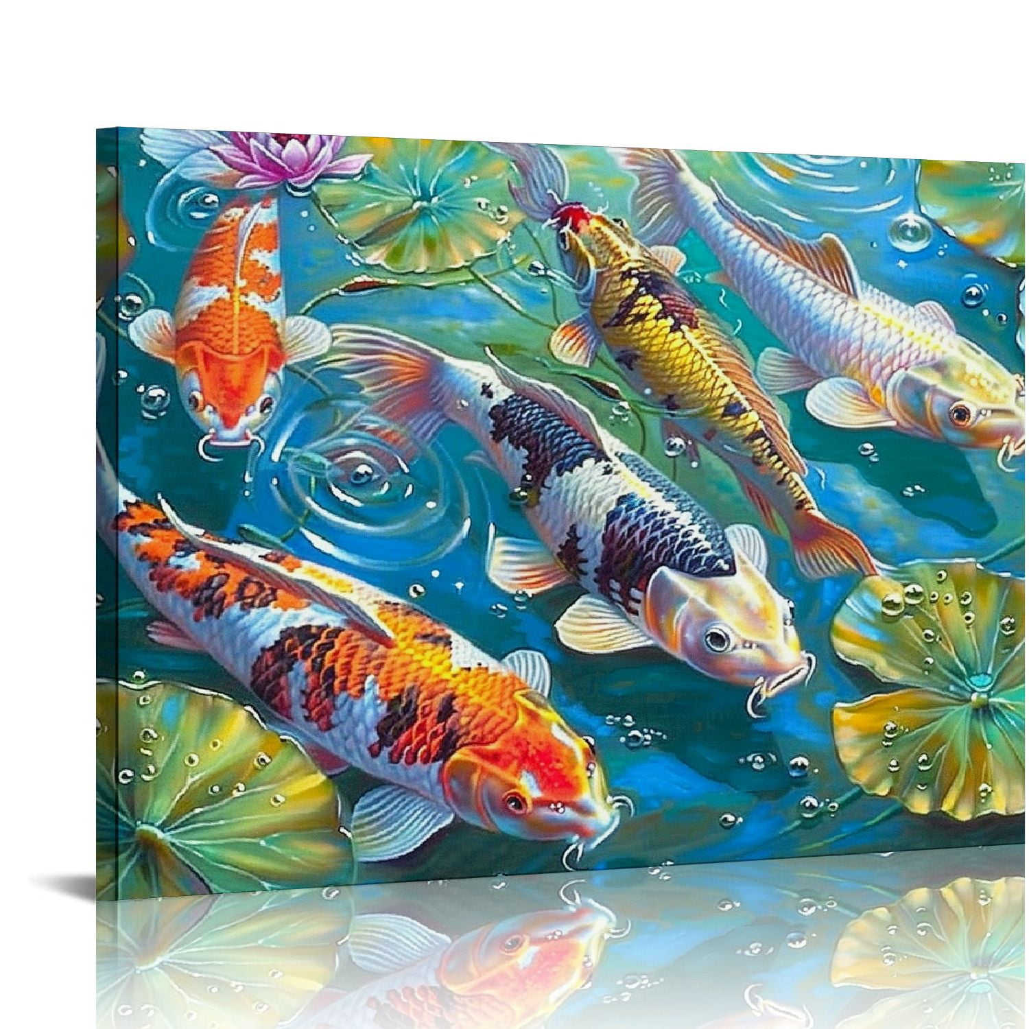EastSmooth Canvas Prints Wall Art Koi Picture Print Nine Koi Fish ...