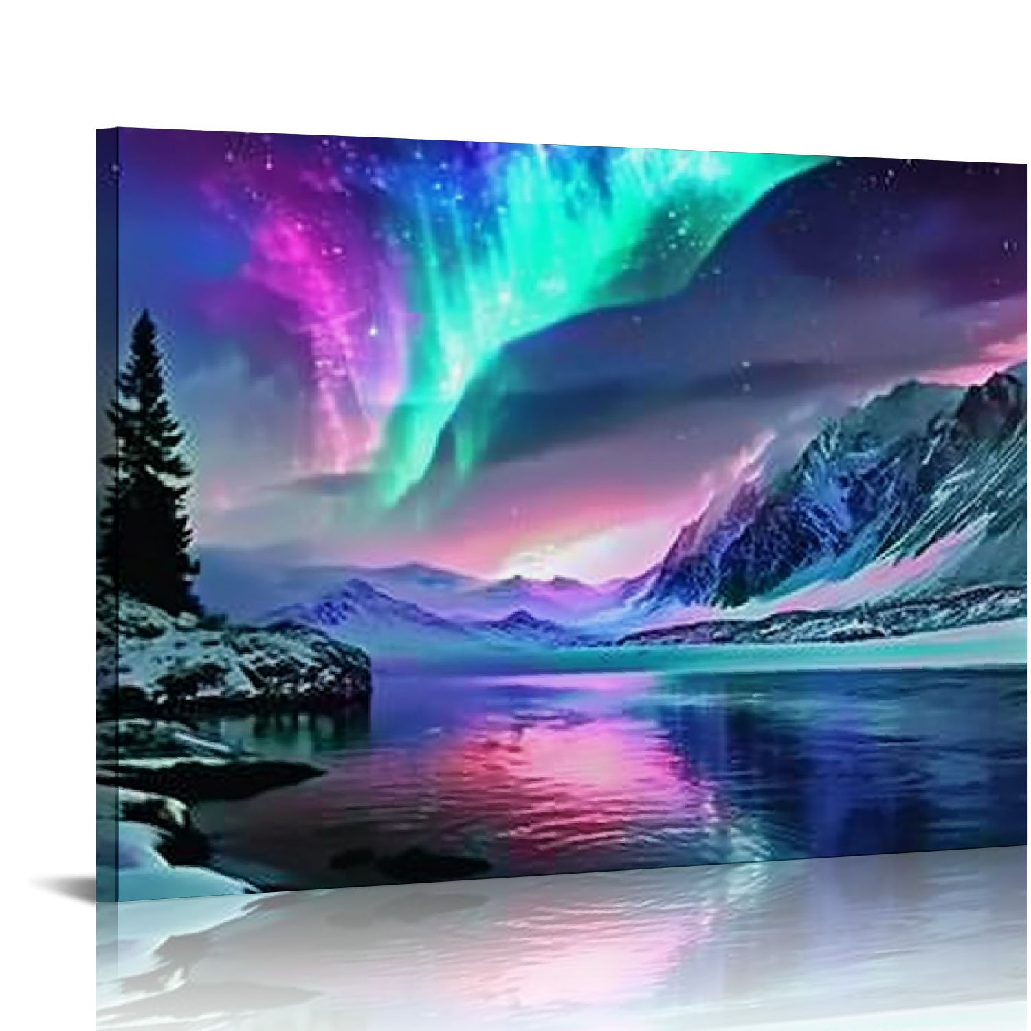 EastSmooth Canvas Wall Art – Aurora Borealis Nature Wall Art Room Wall ...