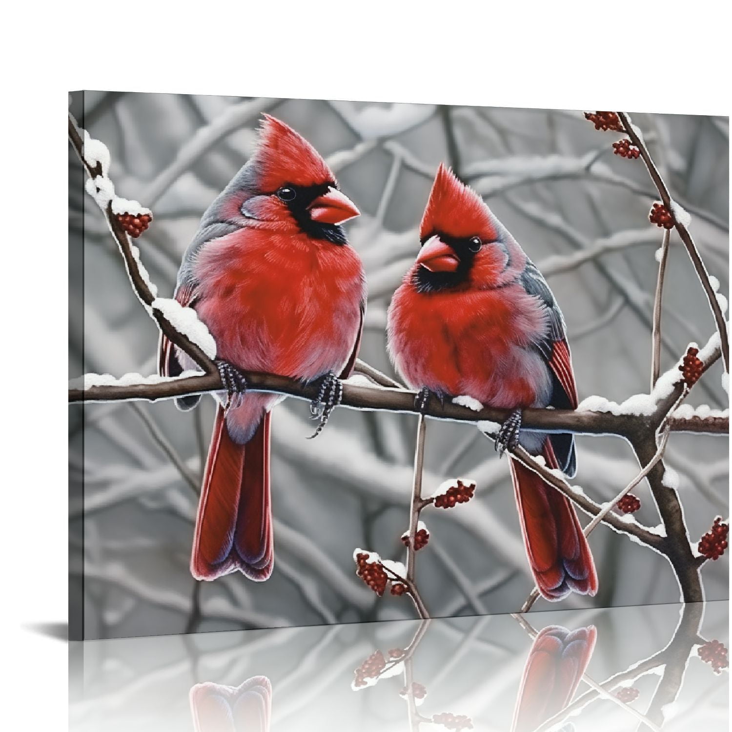 EastSmooth Cardinal Wall Art Christmas Decor Red Bird Canvas Prints ...