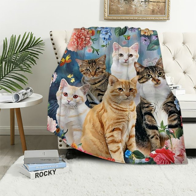 EastSmooth Cat Blanket,Cat Lover Gifts for Women,Kitty Blanket Gifts ...