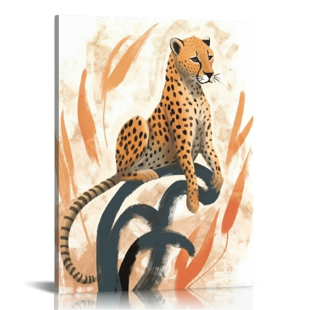 EastSmooth Cheetah Print Wall Art & Decor - Abstract Wall Art ...