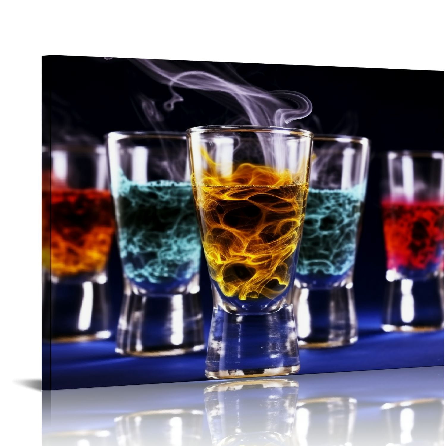 QCPP Cocktail Canvas Wall Art Colorful Cocktails Pictures Posters ...
