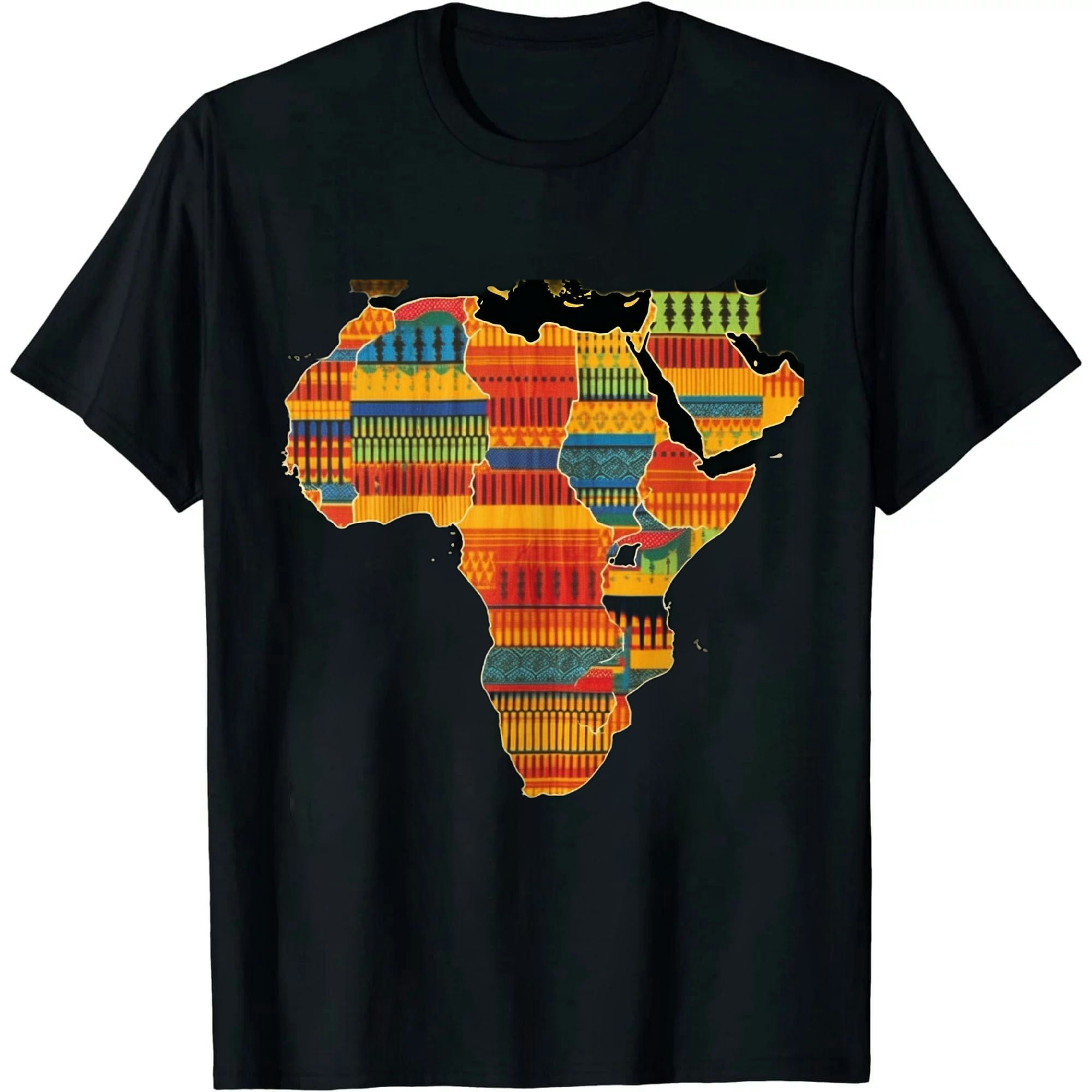 EastSmooth Cool Africa Map Kente Cloth Gift For Men Women African Lover T-Shirt - Walmart.com
