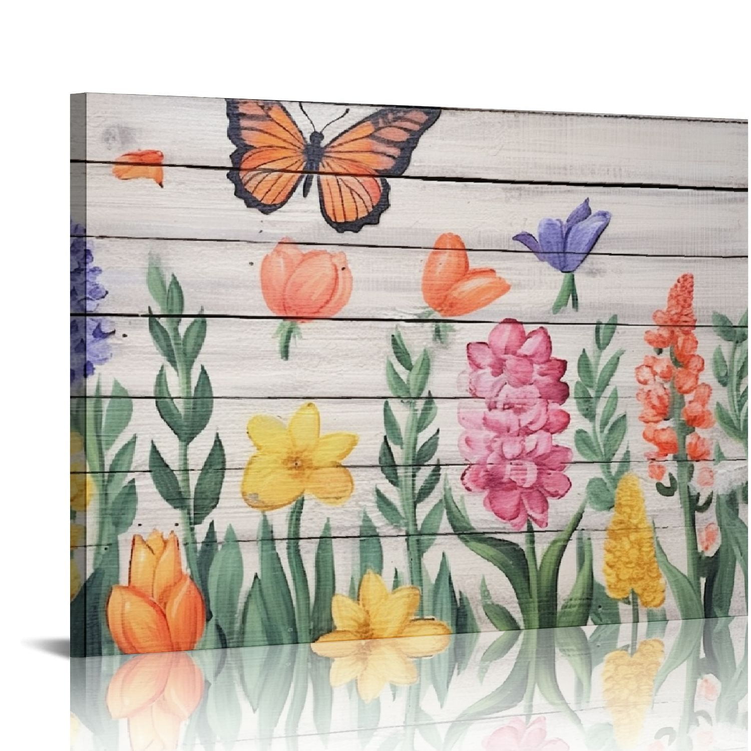 EastSmooth Country Farmhouse Welcome Spring Tulips Canvas Print Wall ...