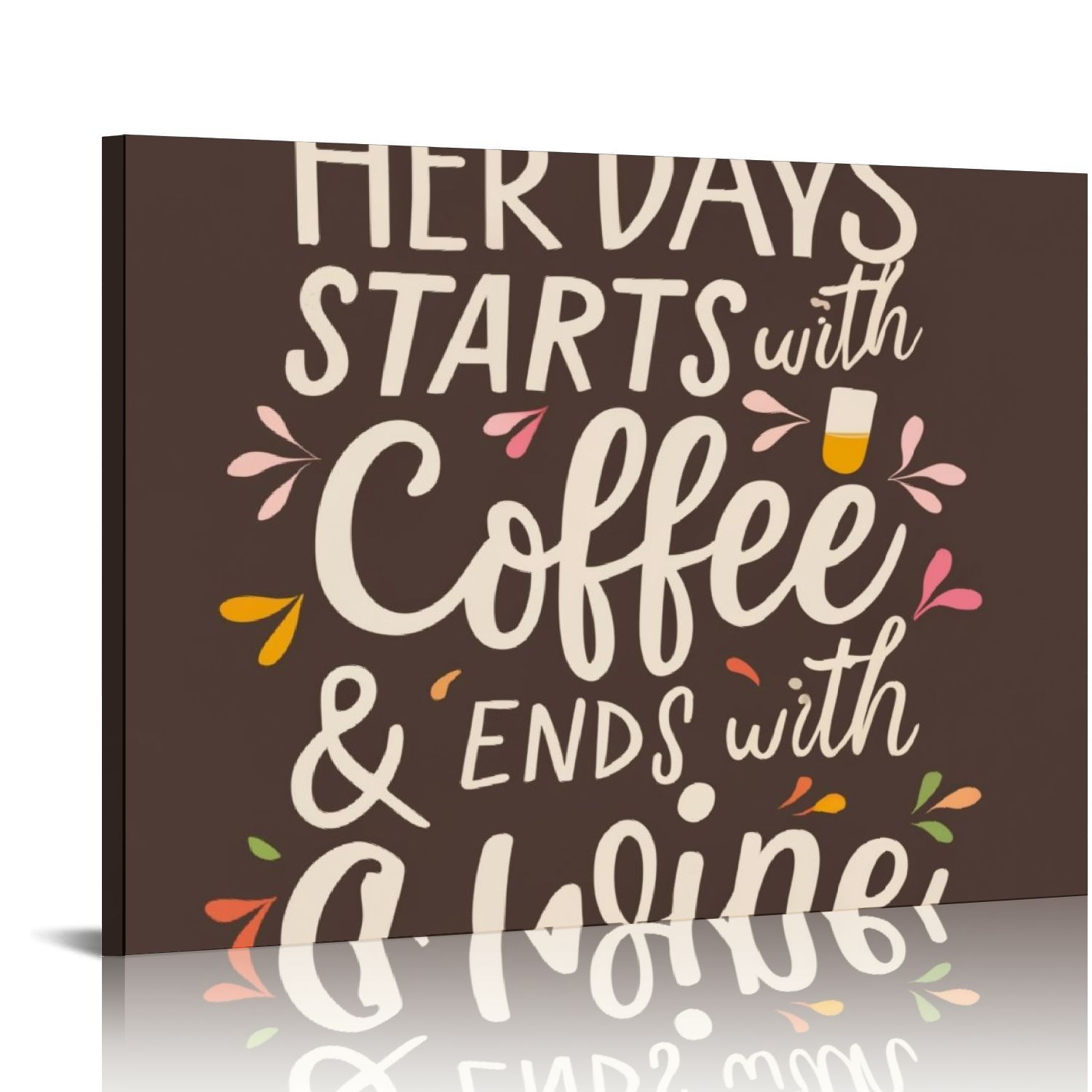 EastSmooth Country Her Days Starts with a Coffee Canvas Print Wall Art ...