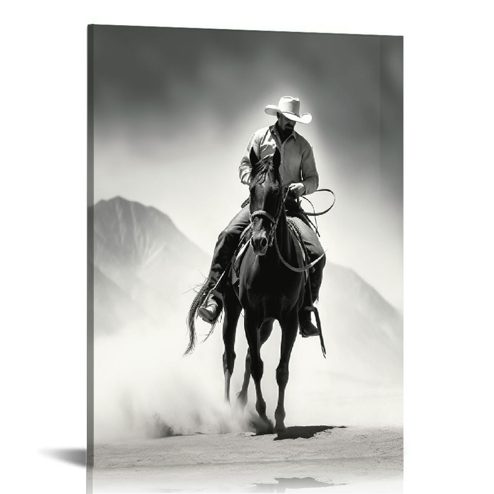 EastSmooth Cowboy Horse Wall Art Western Cowboy Poster Vintage Cowboy ...