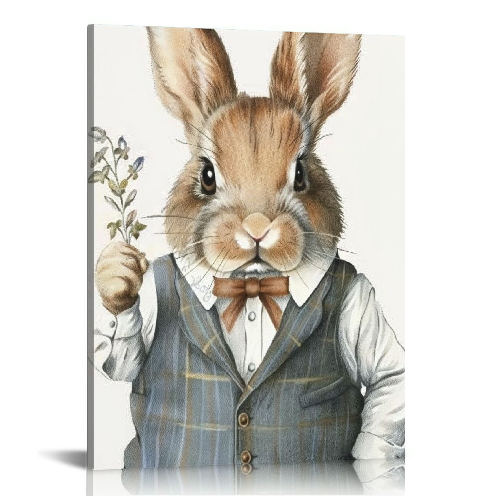 EastSmooth Cute Rabbit Canvas Prints Wall Art Posters Artwork ...
