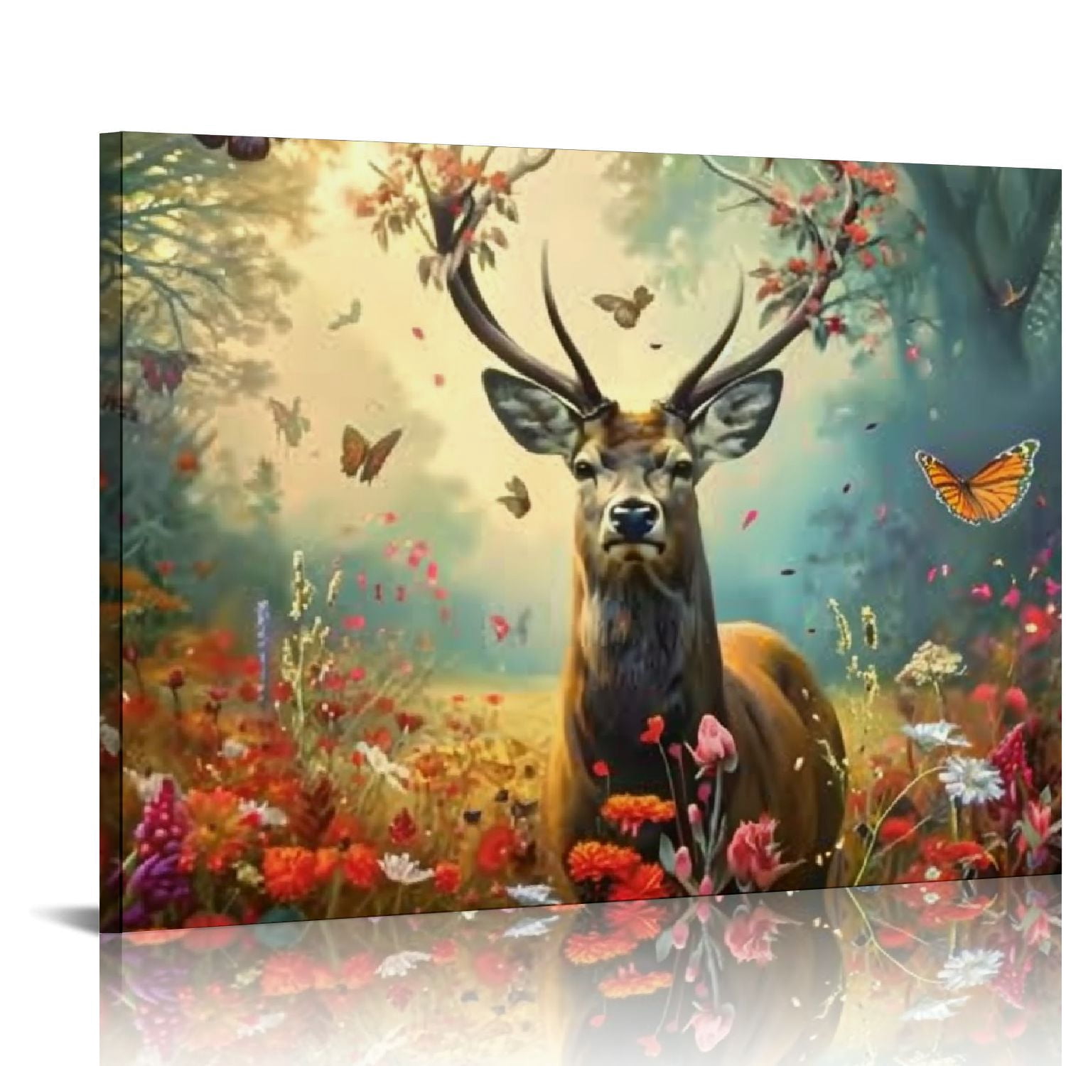 EastSmooth Deer Wall Art: Deer Decorations, Elk Decor, Wildlife Wall ...