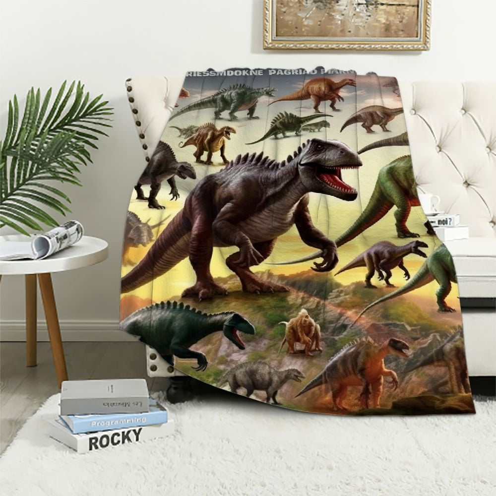 EastSmooth Dinosaur Blanket for Boys - Jurassic Dino Kids Teens Sofa ...