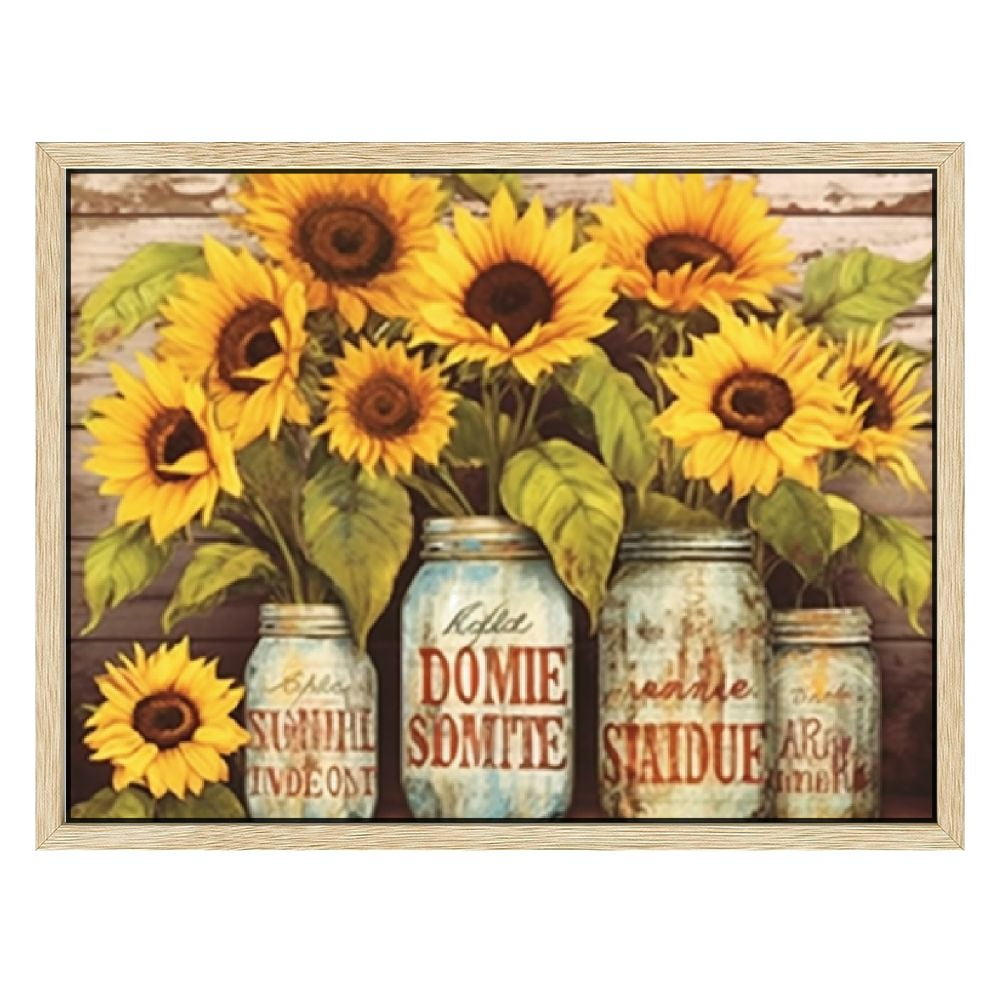 EastSmooth Farmhouse Wall Decor Rustic Sunflower Wall Art Inspirational ...
