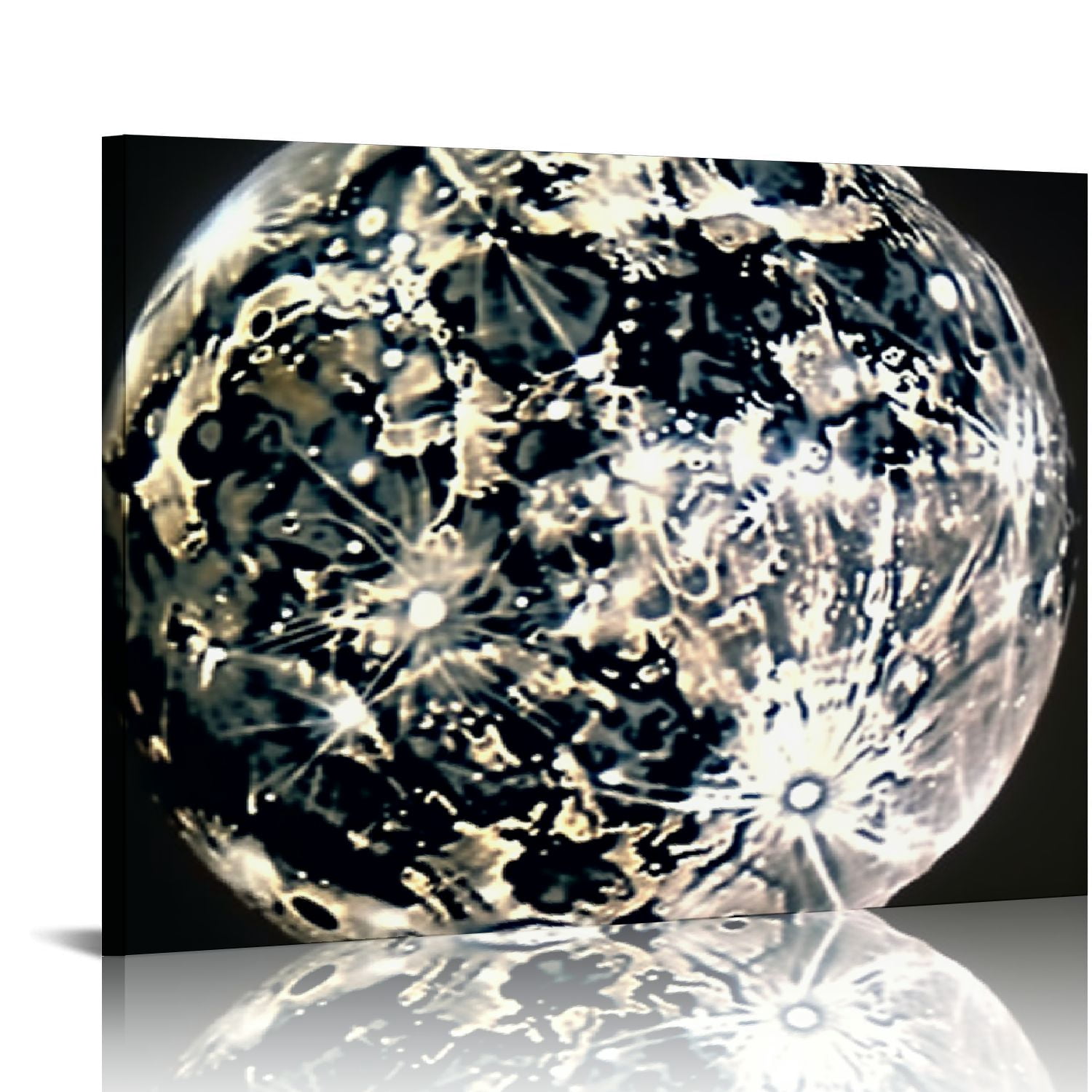 EastSmooth - Framed Moon Phases Canvas Wall Art, Black and White ...