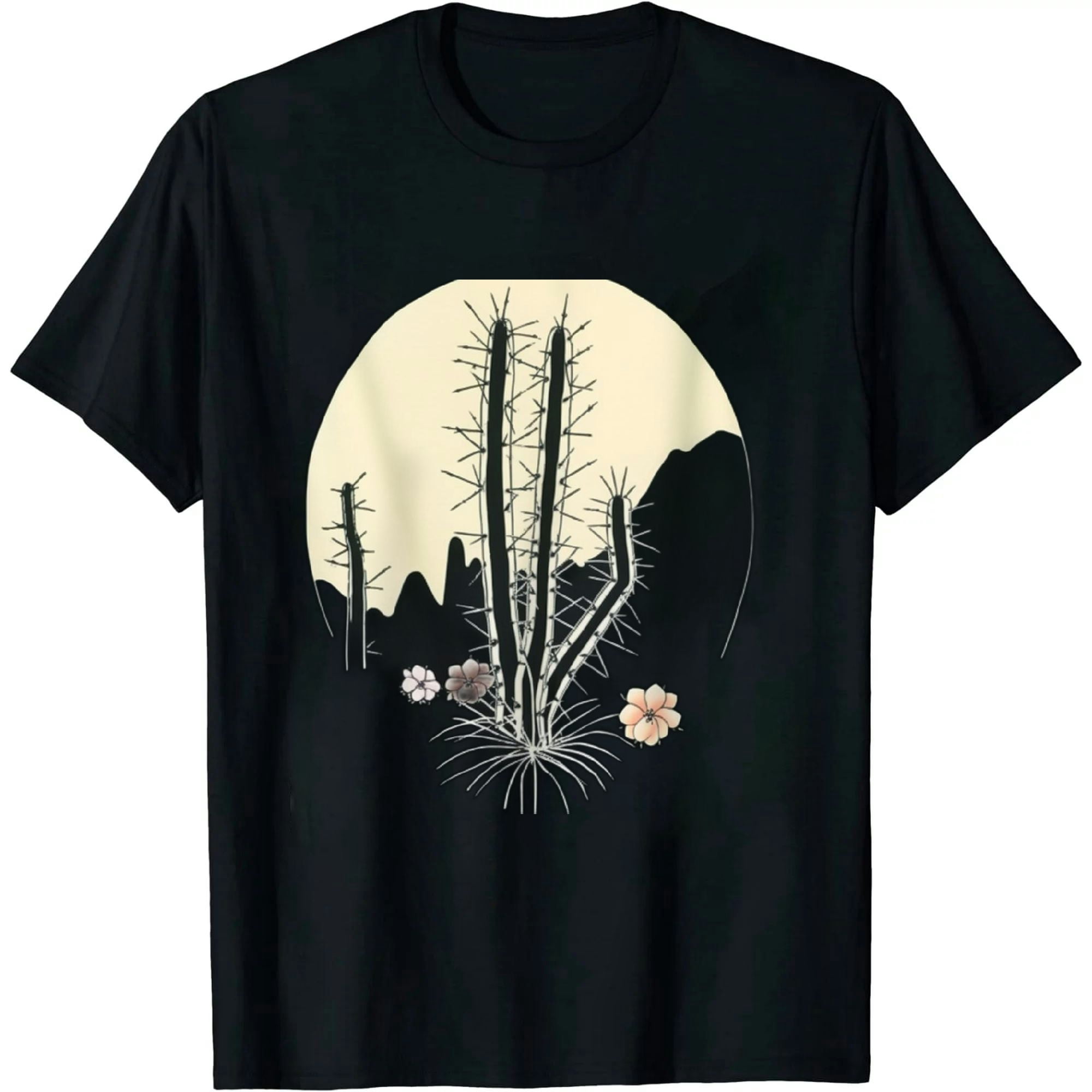EastSmooth Fun Cactus T-Shirt Indoor Garden Plant Hipster Tee Shirt ...