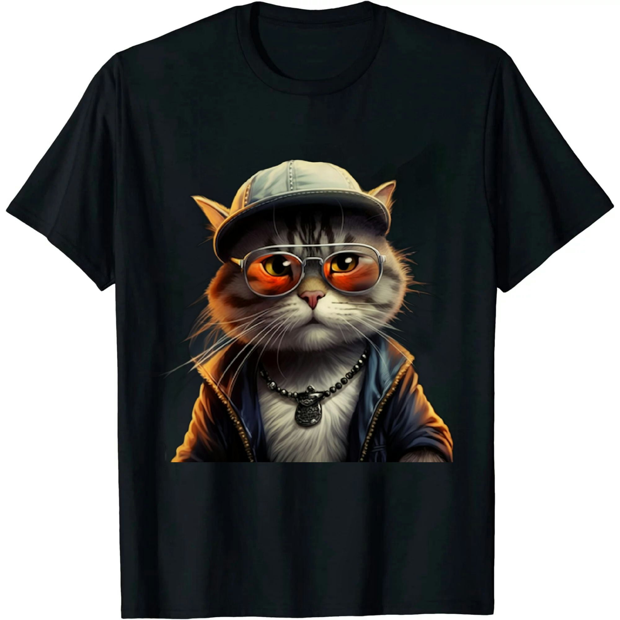EastSmooth Funny Cool Hip Hop Music Producer Rapper Cat T-Shirt ...