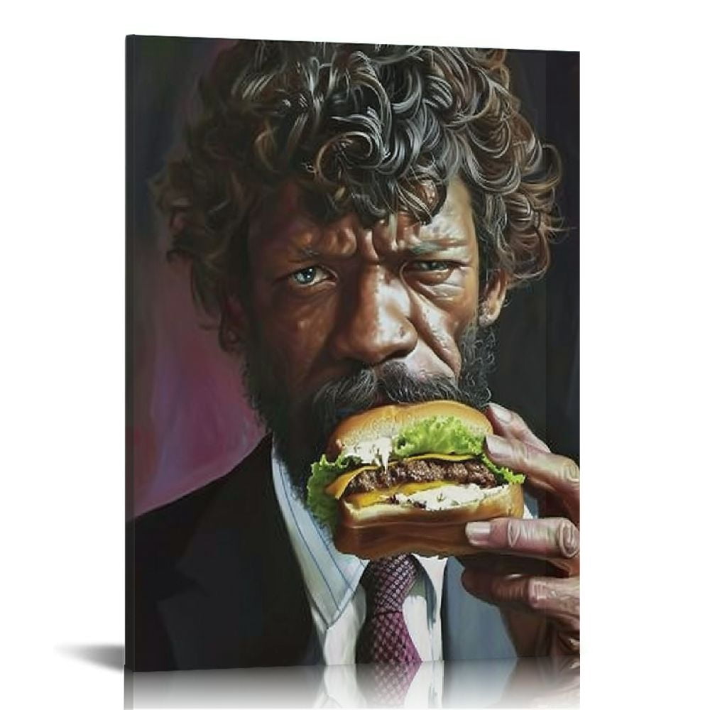 EastSmooth Funny Posters Jules Winnfield Eatting Hamburger Dining Room ...