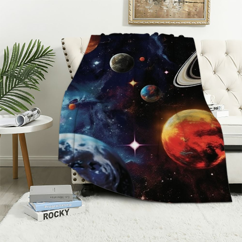 QCPP Galaxy Planet Blanket Gifts - Kids Boys Men Outer Space Universe ...