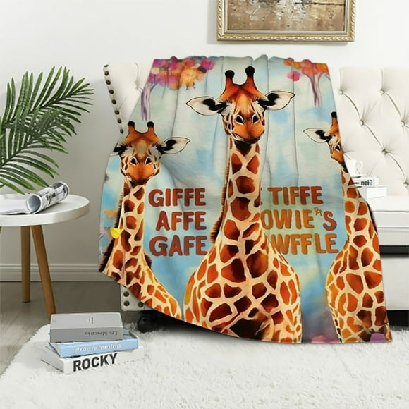 Giraffe At Home Blanket