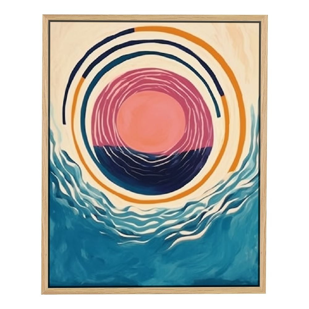 EastSmooth HPINUB Boho Framed Canvas Prints Wall Art Set, Mid-Century ...