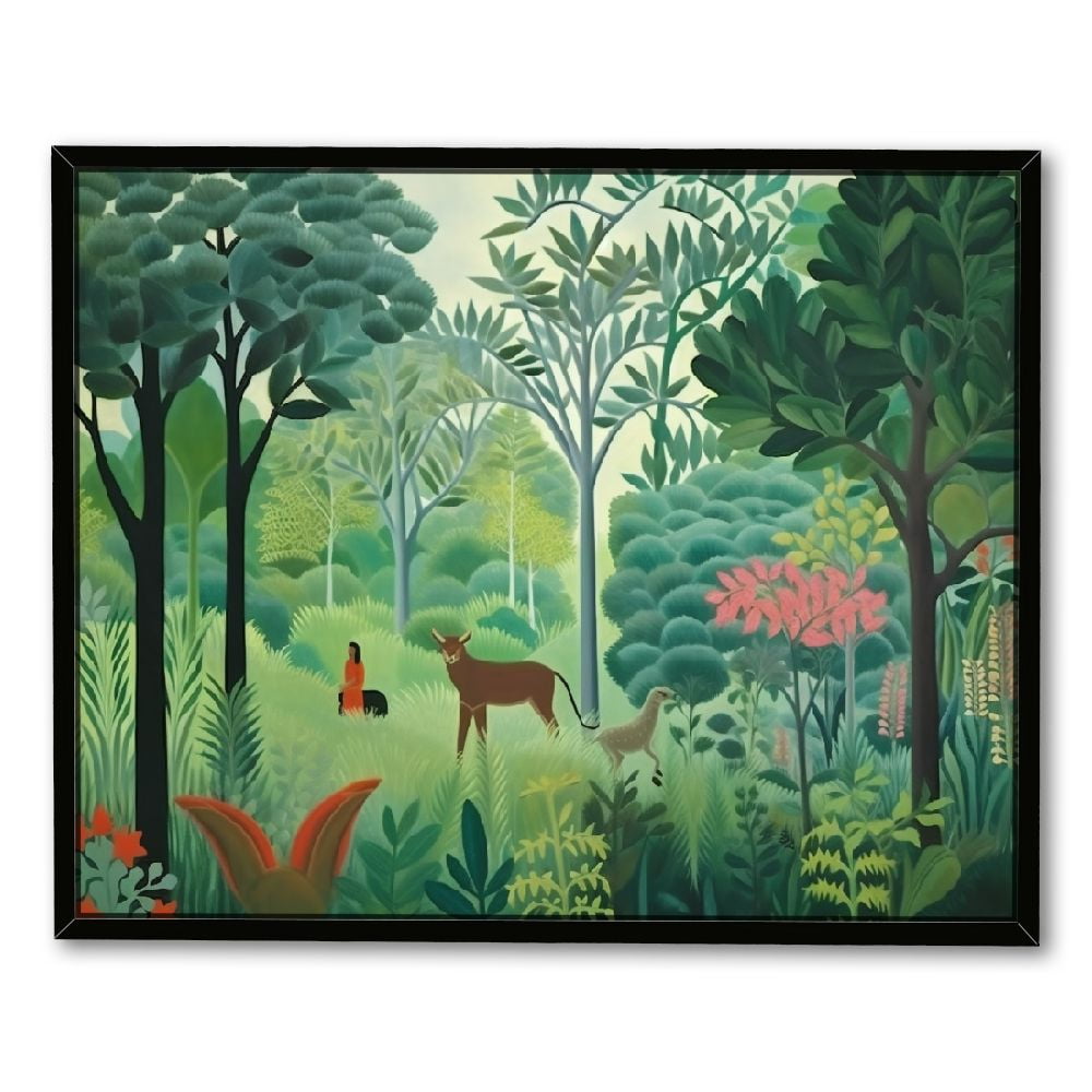 QCPP Henri Rousseau Wall Art - The Waterfall Print Poster - Painting ...