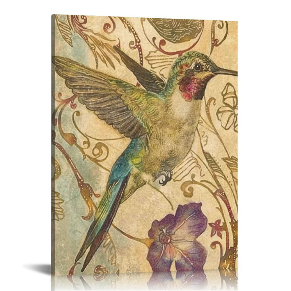 EastSmooth Hummingbird II Canvas Wall Art Print, Hummingbird Artwork ...