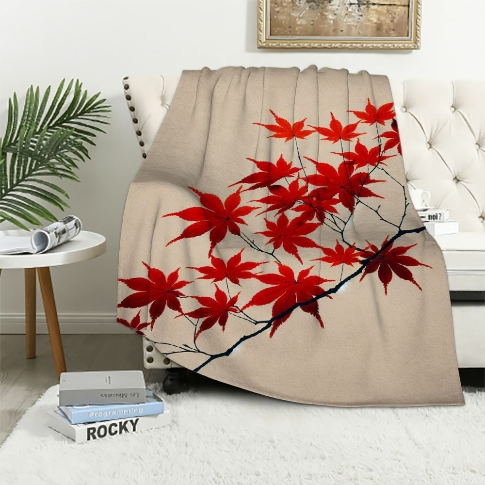 EastSmooth Japanese Bedspread, Cherry Blossom Sakura Tree Branches ...