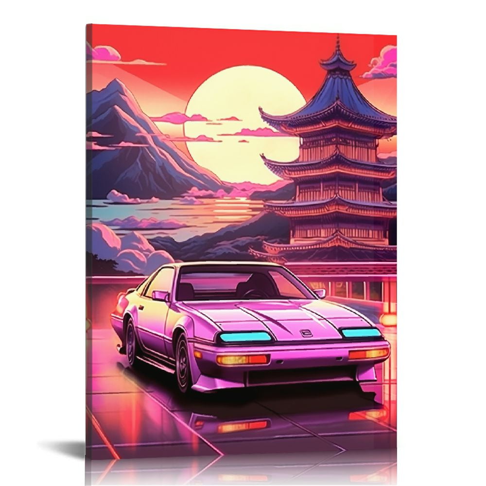EastSmooth Japanese Car Wall Art Prints, Japan Sports Car Racing Art ...