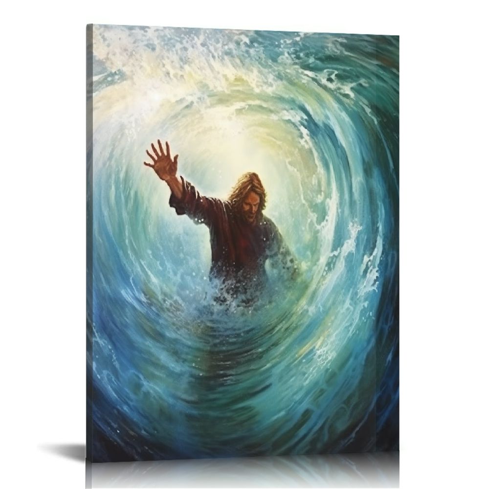 EastSmooth Jesus Christ Canvas Wall Art The God Poster Modern Religious ...