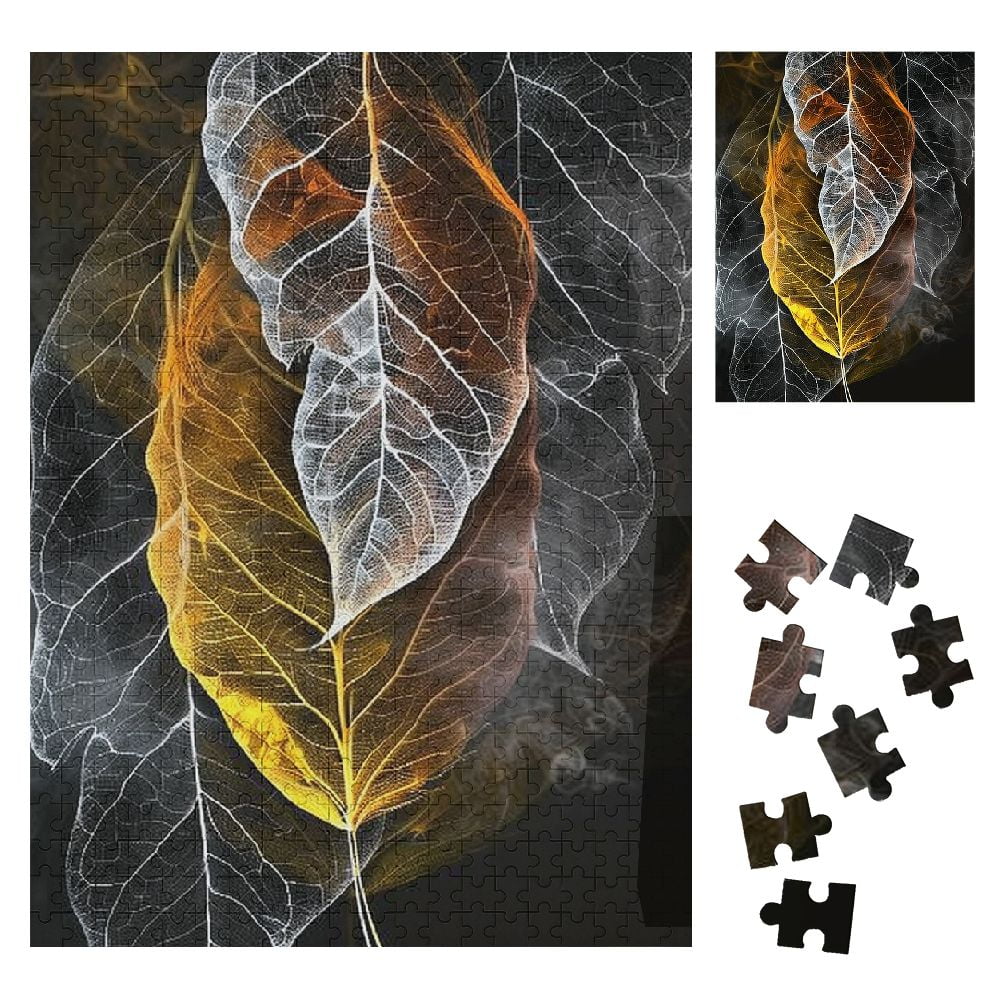 EastSmooth Leaf Smoke Painting Wooden Jigsaw Puzzle Vertical Impossible ...