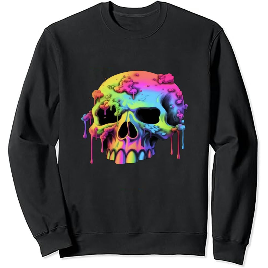 EastSmooth Melting Skull Smiling Face Costume Happy Smile Pullover ...