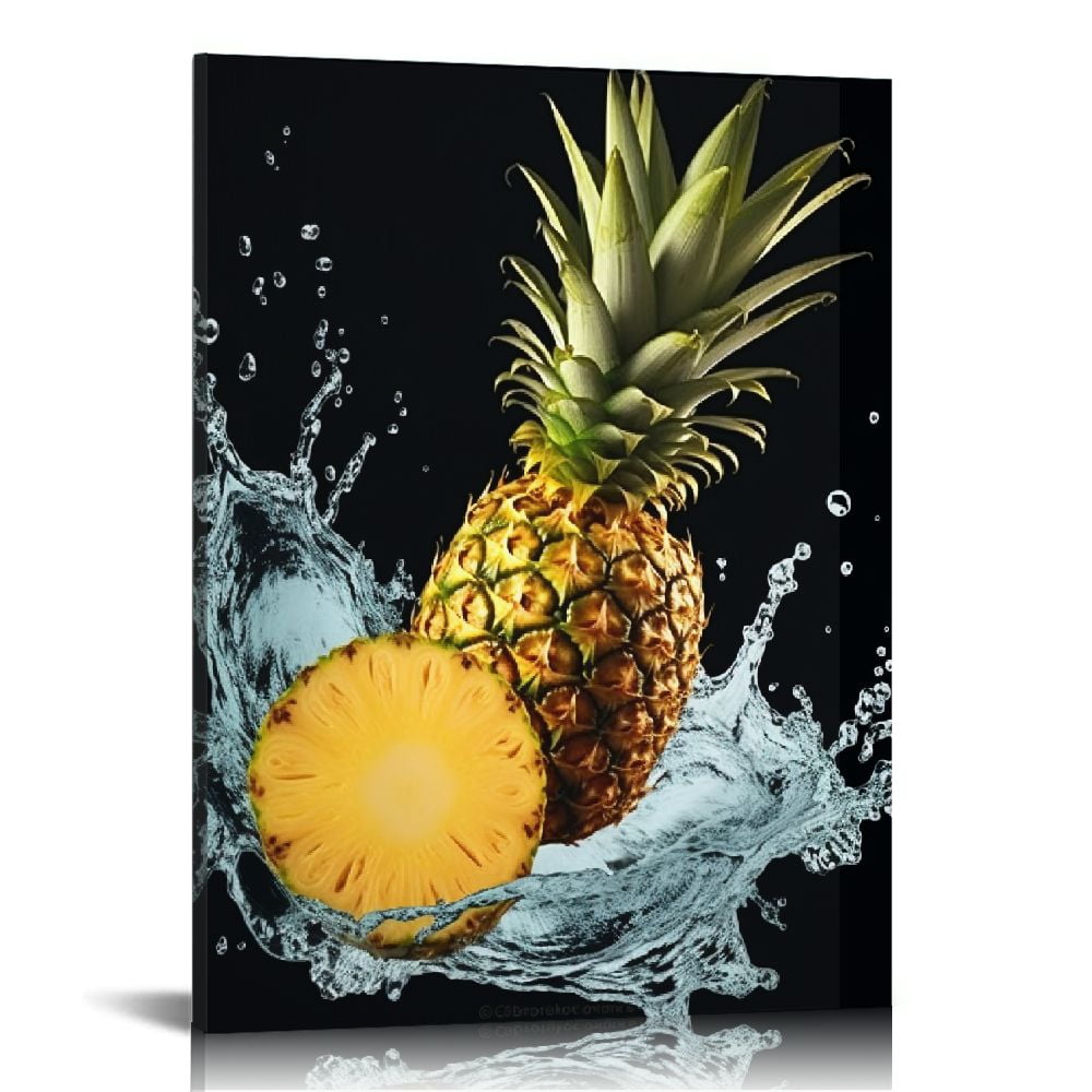 EastSmooth Modern Fruit Wall Art Kitchen Wall Decor, Pineapple Canvas Art Prints, Fruit Posters ...