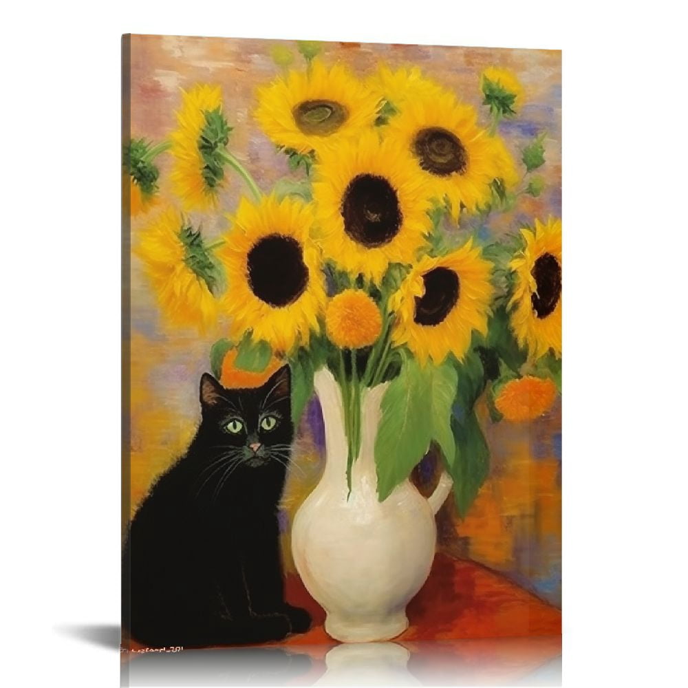 EastSmooth Monet Cat Wall Art - Claude Monet Cat Wall Art Prints - Cat ...