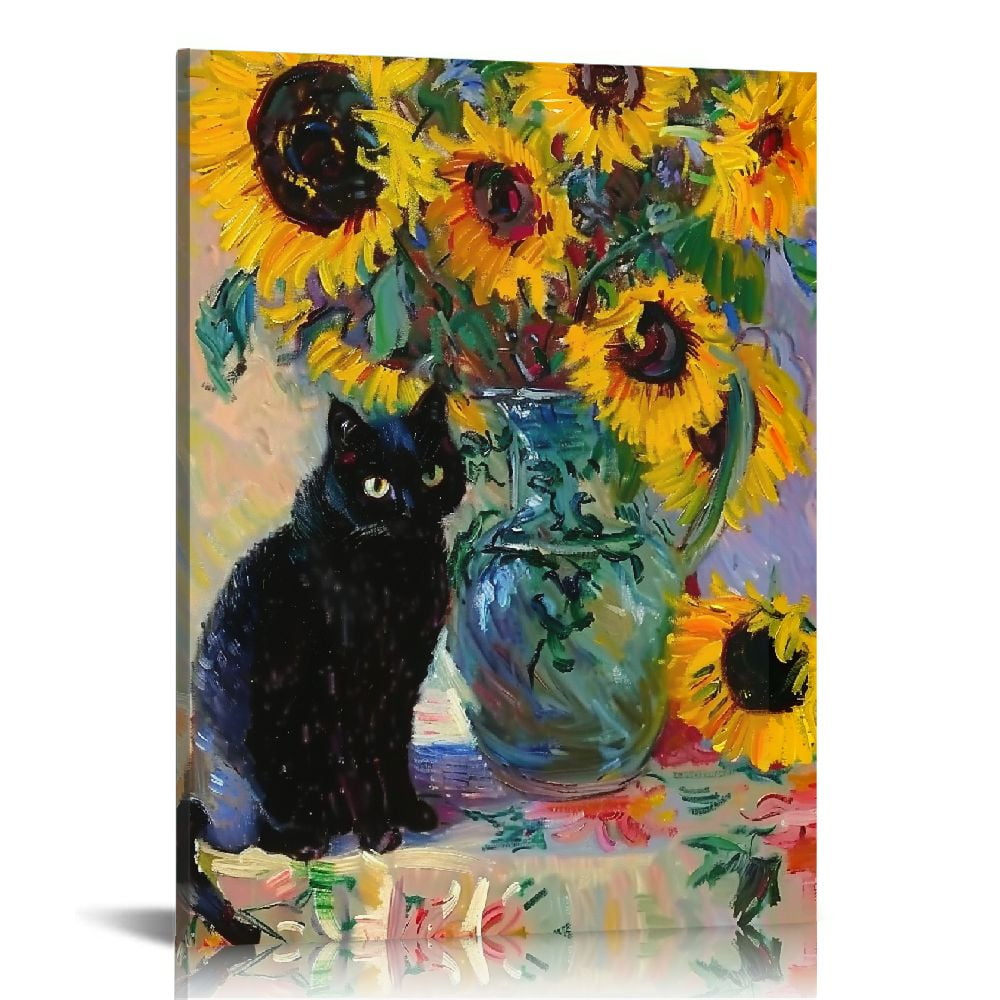 EastSmooth Monet Cat Wall Art - Claude Monet Cat Wall Art Prints - Cat ...