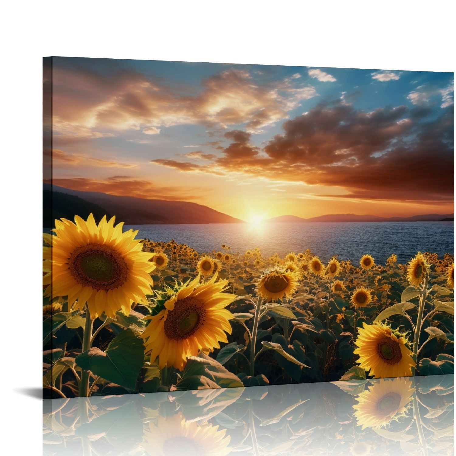 EastSmooth National Park Sunflower Landscape Canvas Picture Wall Decor ...