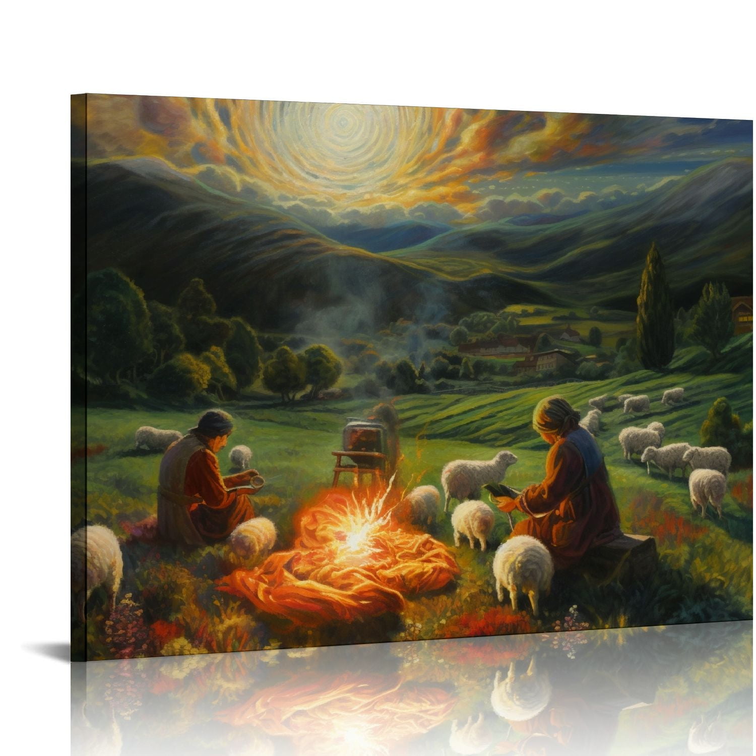 EastSmooth Nativity Scene Wall Art, Christ in a Manger, Jesus Christ ...