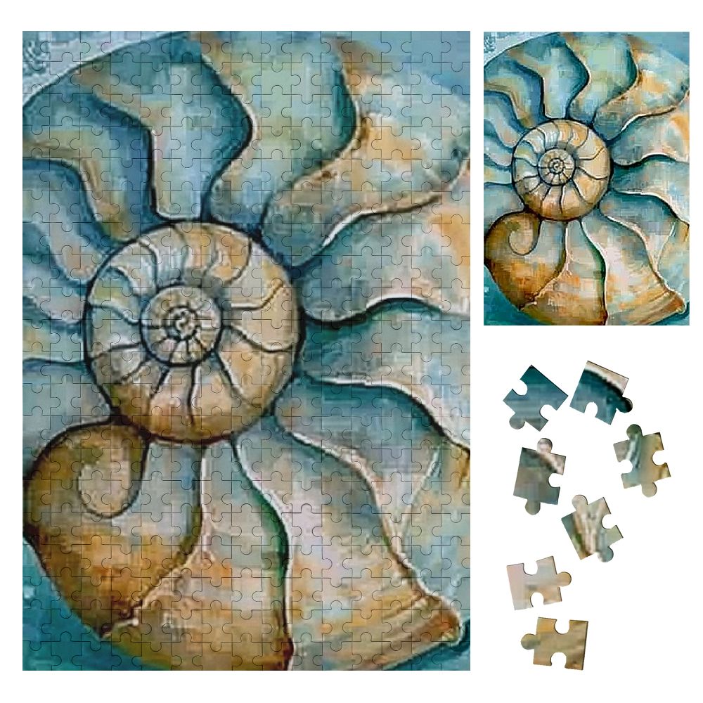 EastSmooth Nautical Shell Wooden Puzzle Vertical Impossible Wooden ...
