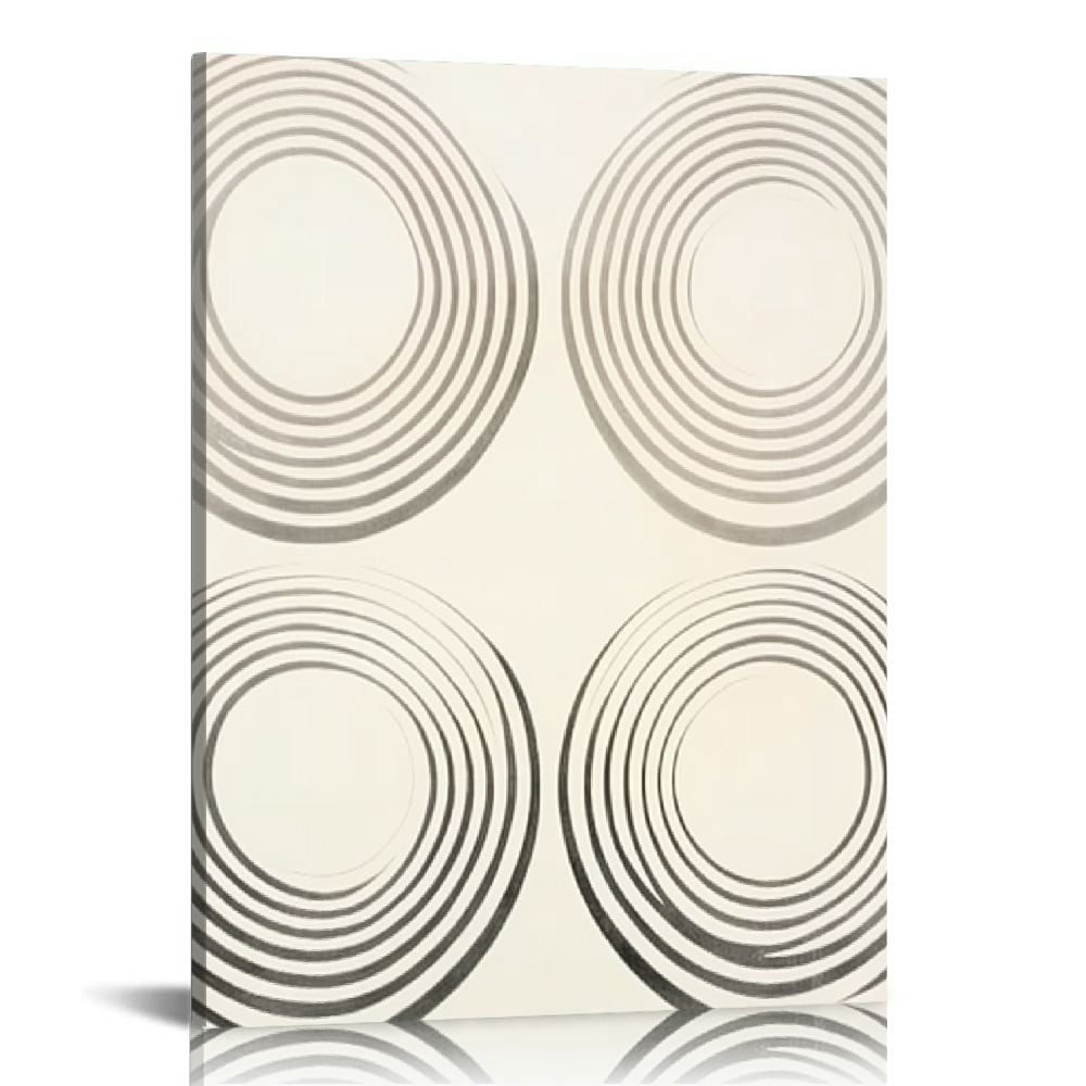 QCPP Neutral Canvas Wall Art Boho Mid Century Modern Prints Boho Beige ...