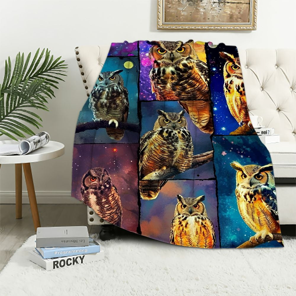 EastSmooth Owl Blanket, Owl Gifts for Women, Owl Gifts for Owl Lovers ...