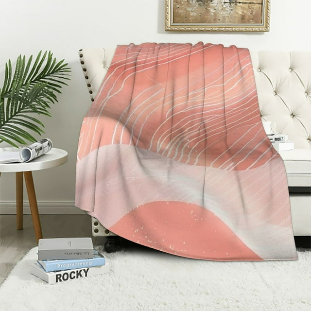 EastSmooth Pink Aesthetic Blanket Girly Minimalist Sherpa Blanket for ...
