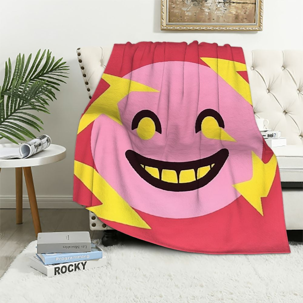 EastSmooth Preppy Blanket Smile Face Blanket Lightweight Cute Smile ...