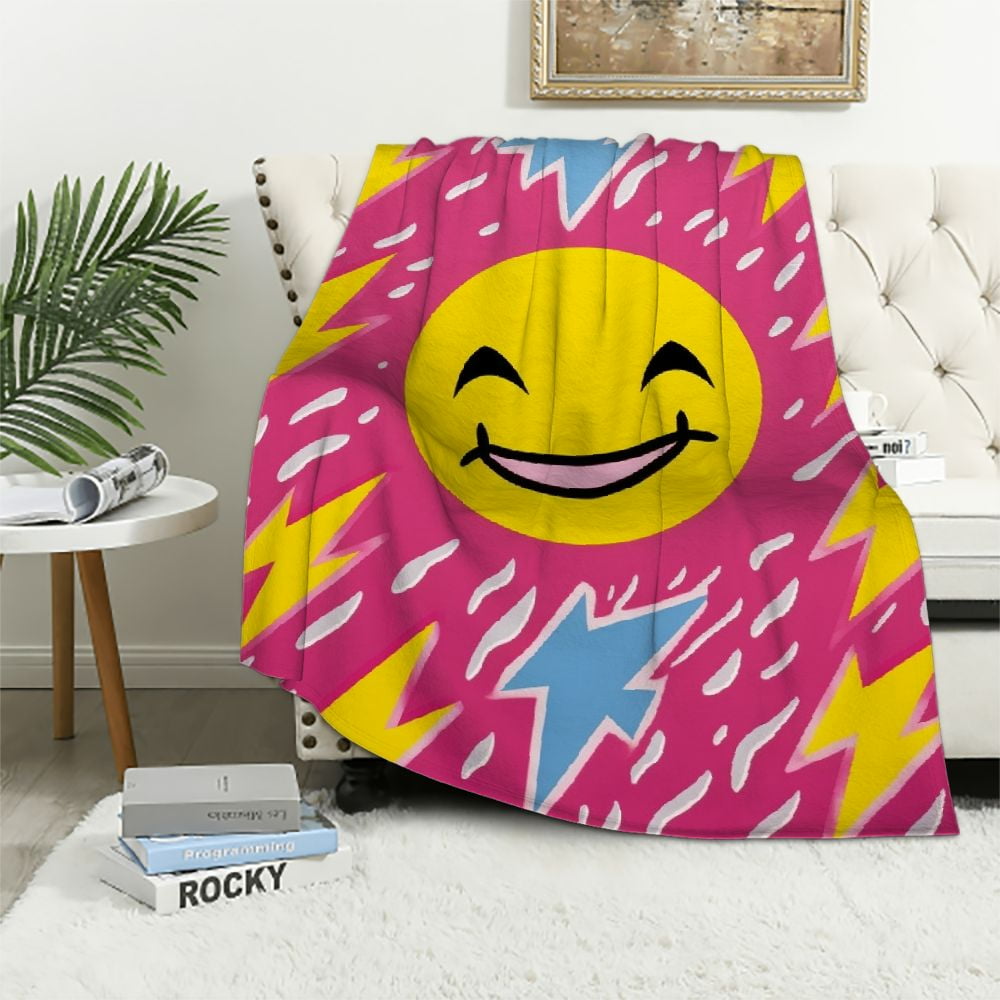 EastSmooth Preppy Blanket for Women Pink Aesthetic Room Decor Hot Pink ...