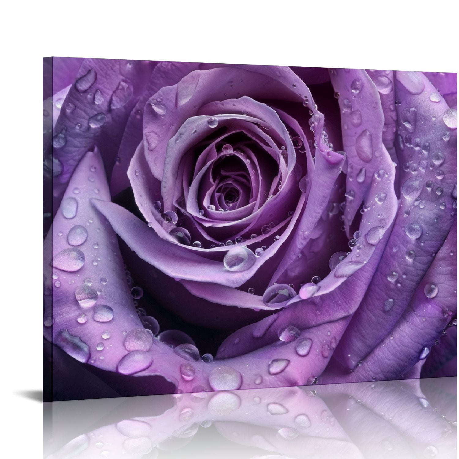 EastSmooth Purple Rose Canvas Wall Art for Girls Room Decor Romantic ...