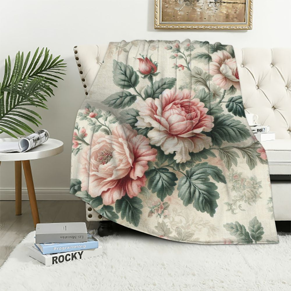 EastSmooth Romantic Floral Bedding Set 4 Piece Premium 100% Cotton Pink ...