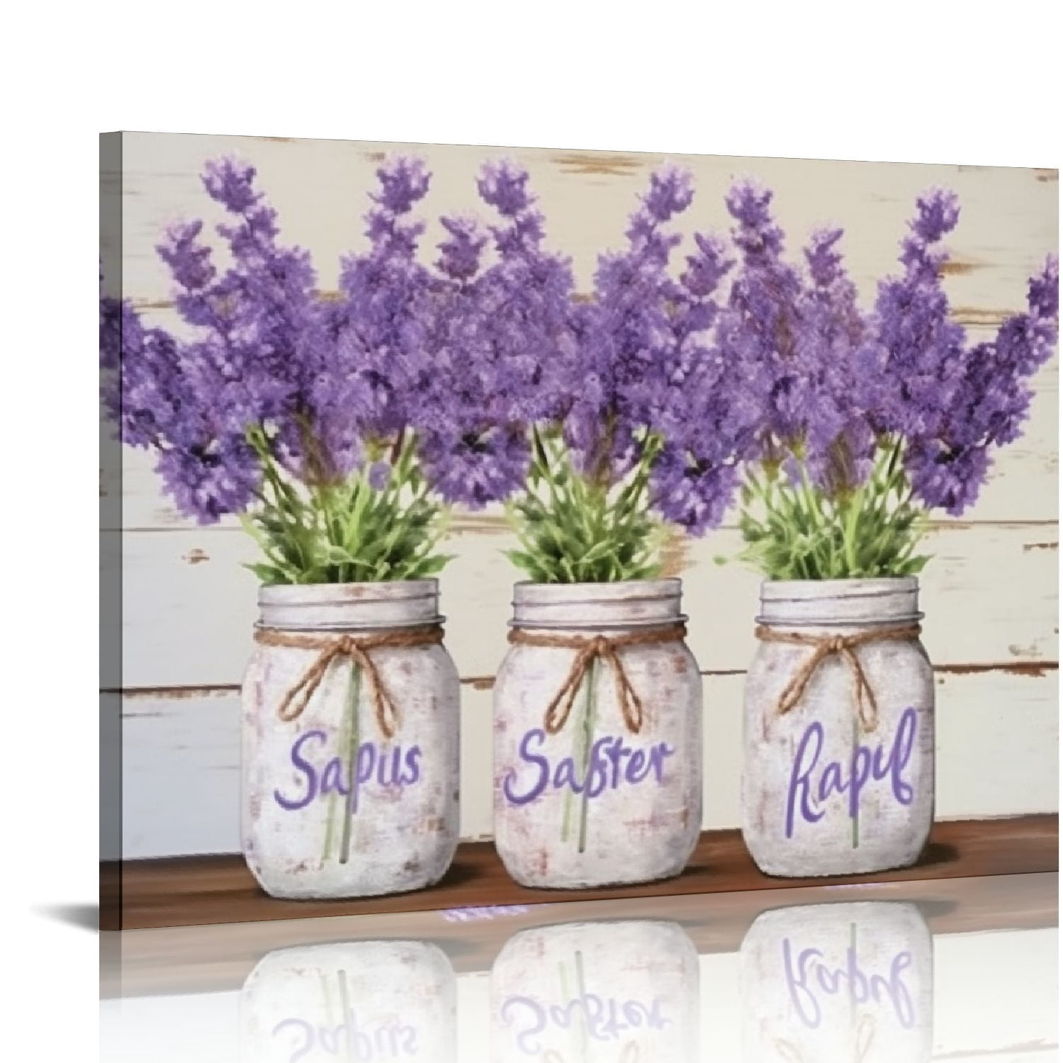 EastSmooth Rustic Lavender Wall Art Christian Quotes Wall Decor Flower ...
