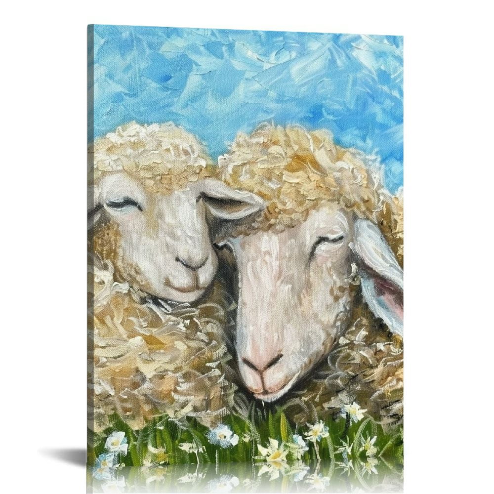 EastSmooth Sheep Maternal Cute Animal Poster Office Canvas Classroom ...