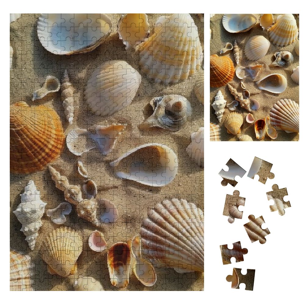EastSmooth Shells Sand Beach Wooden Jigsaw Puzzle Vertical Style for ...