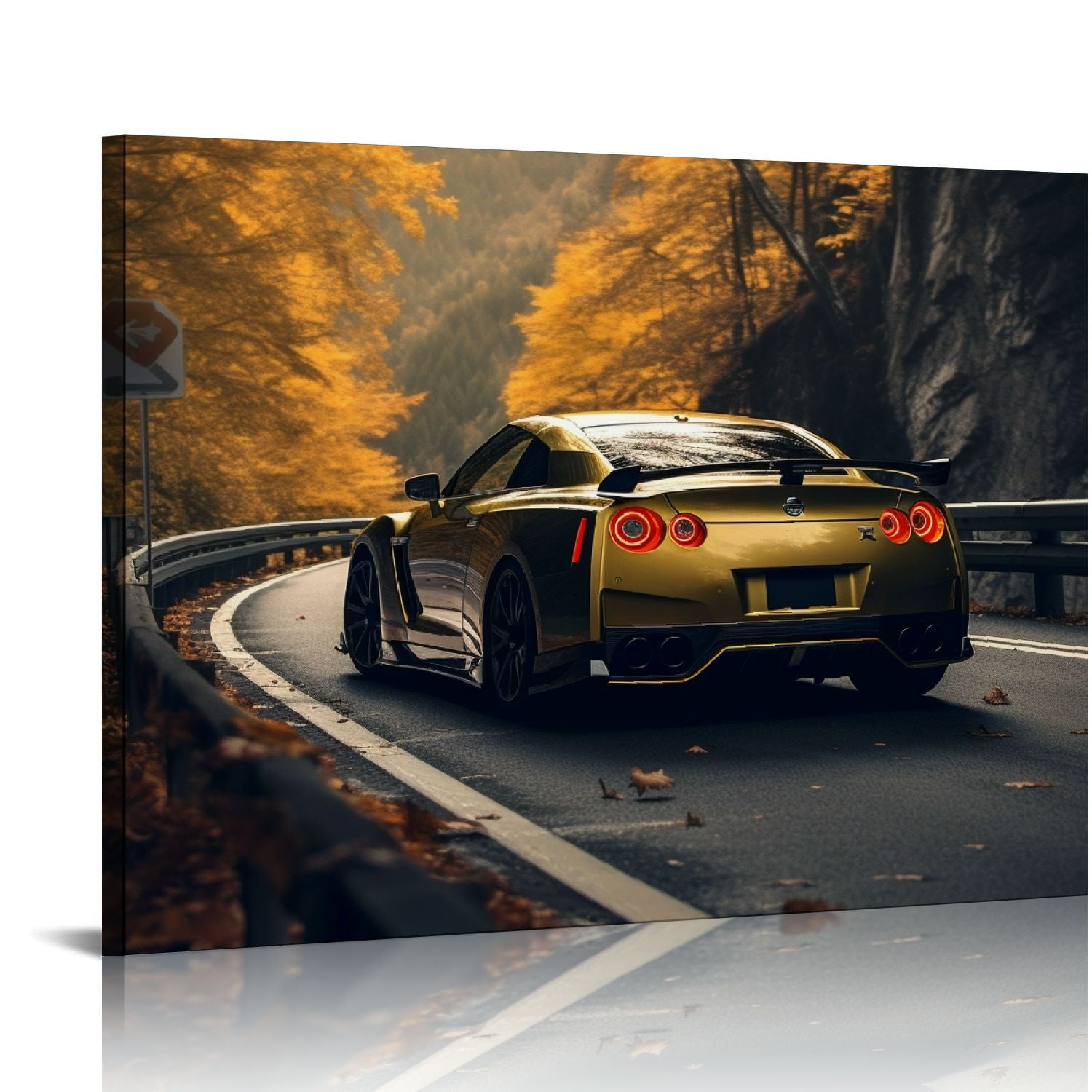 EastSmooth Sports Car Canvas Wall Art Framed Colorful Supercar Painting ...