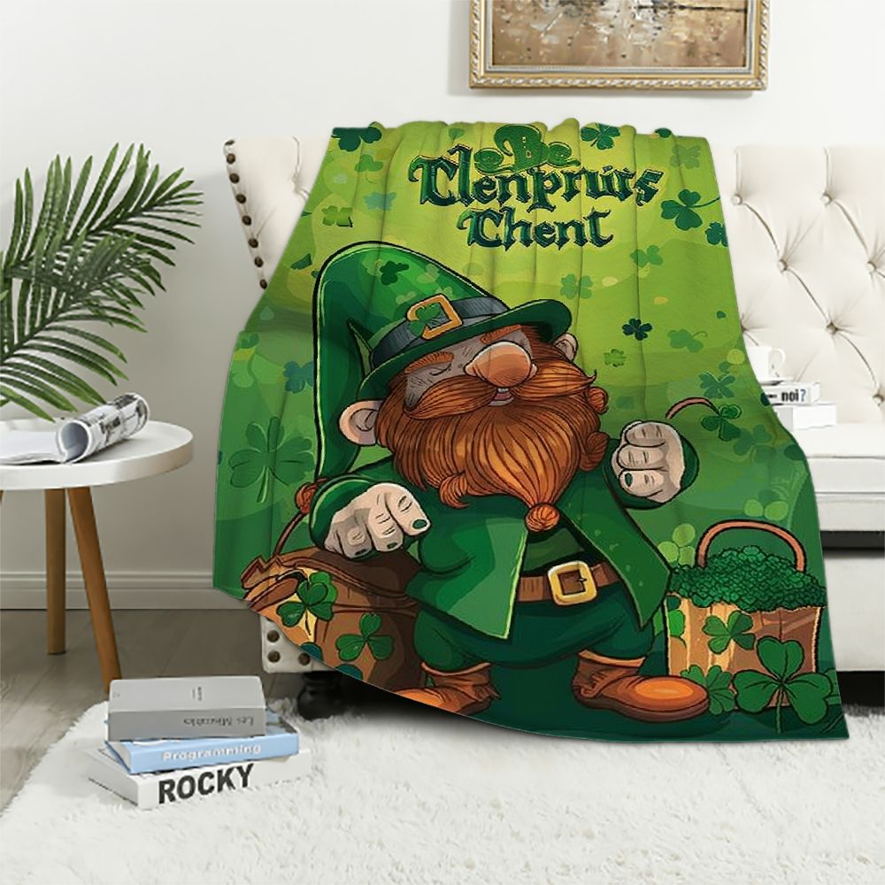 EastSmooth St Patricks Day Large Throw Blanket Green Shamrocks Throw ...