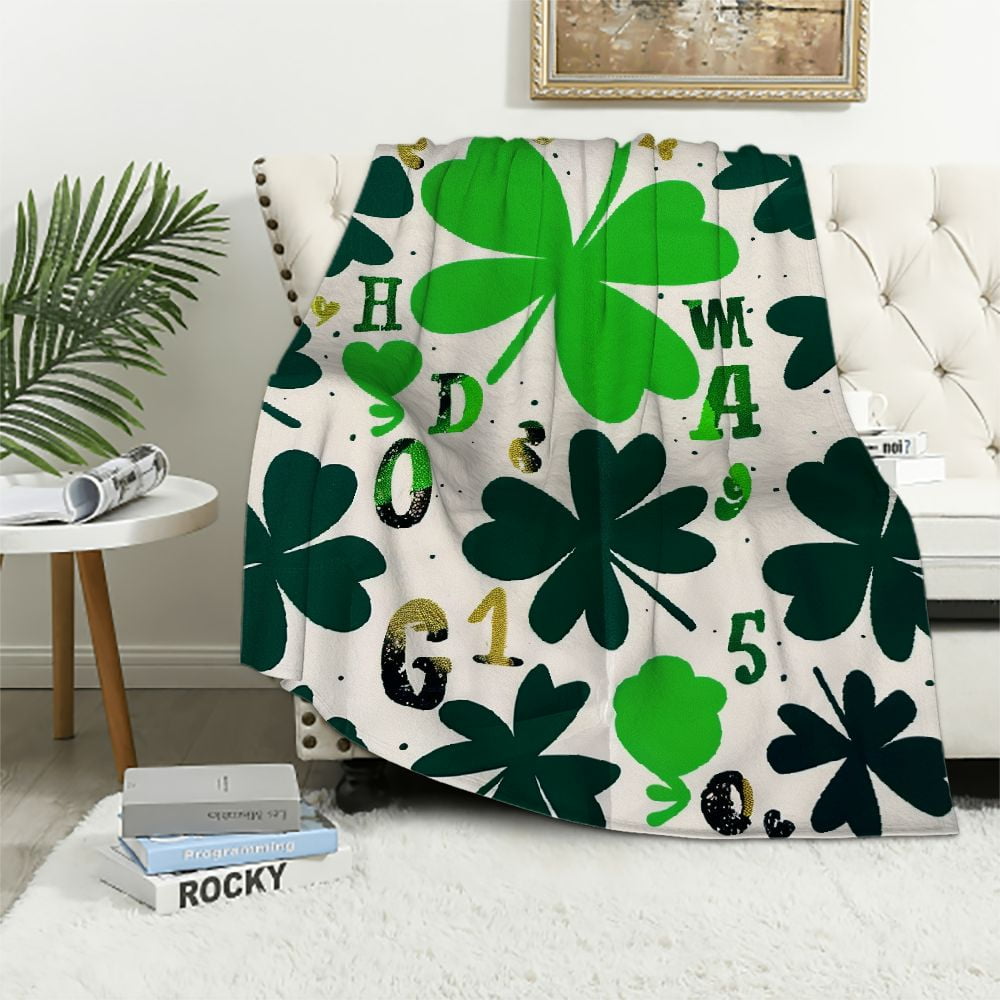 EastSmooth St Patricks Day Throw for Bed Sofa Couch Green Room ...