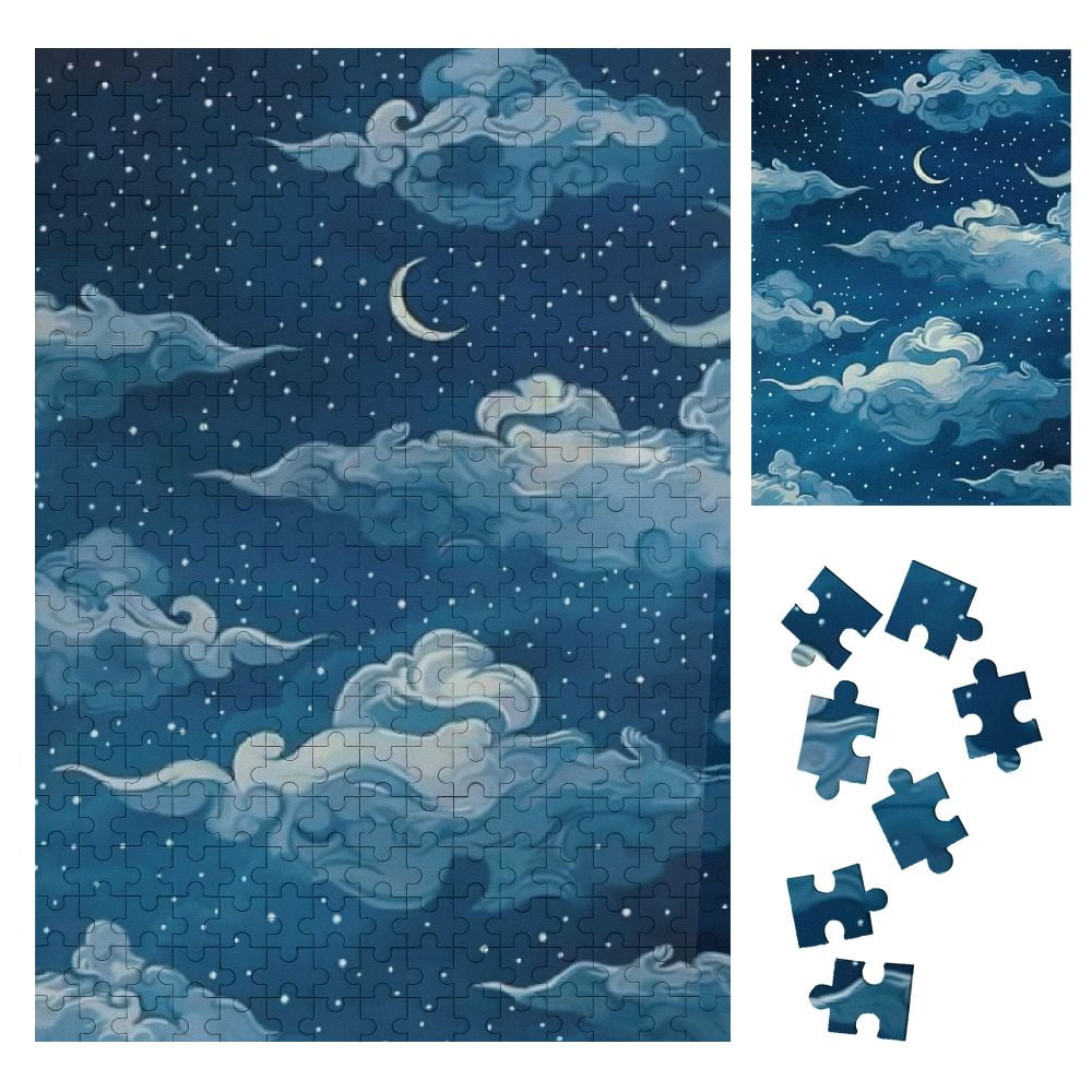 QCPP Stars Clouds Night Sky Wooden Jigsaw Puzzle Vertical Puzzle for ...