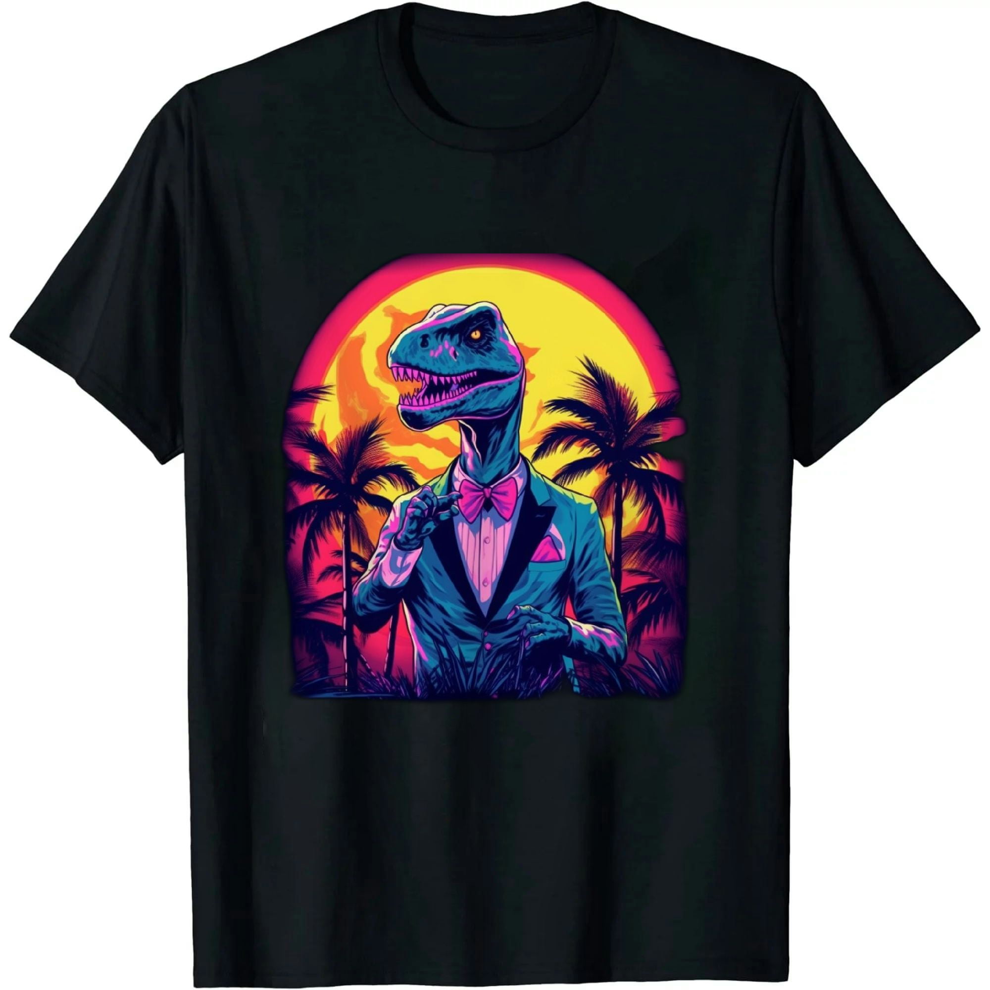 EastSmooth Synthwave Retro Dinosaur T-Rex Vintage Dino Dinosaur 80s 90s ...