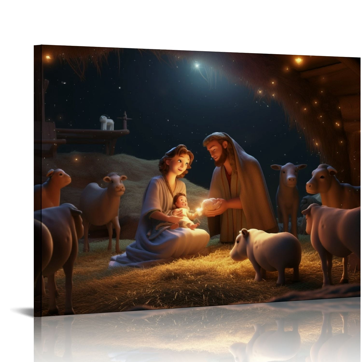 QCPP The Nativity Artworks Picture Print Poster Wall Art Painting ...